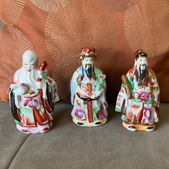 Accents | Vintage Set Of Chinese Three Immortals Figurines | Poshmark